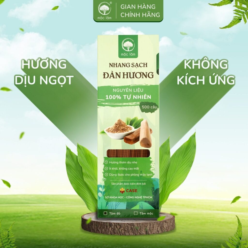 Nhang Sạch Đàn Hương 20cm 300 cây Mộc Lâm