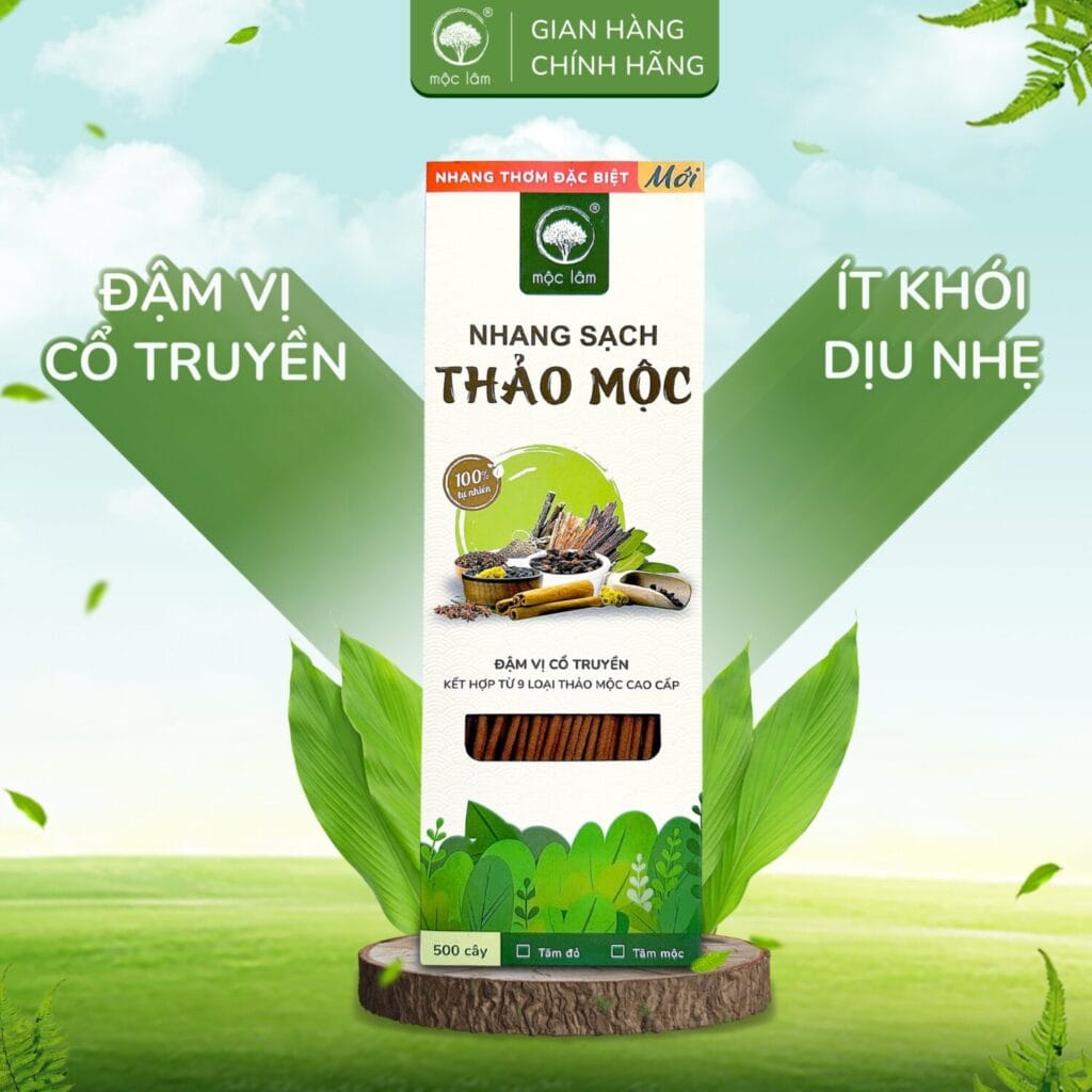Nhang Thảo Mộc cao cấp 29 cm 500 cây | Nhang Mộc Lâm